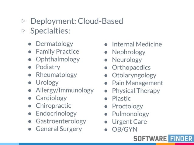 CareCloud EHR - Rating, price, and software features. | PPT