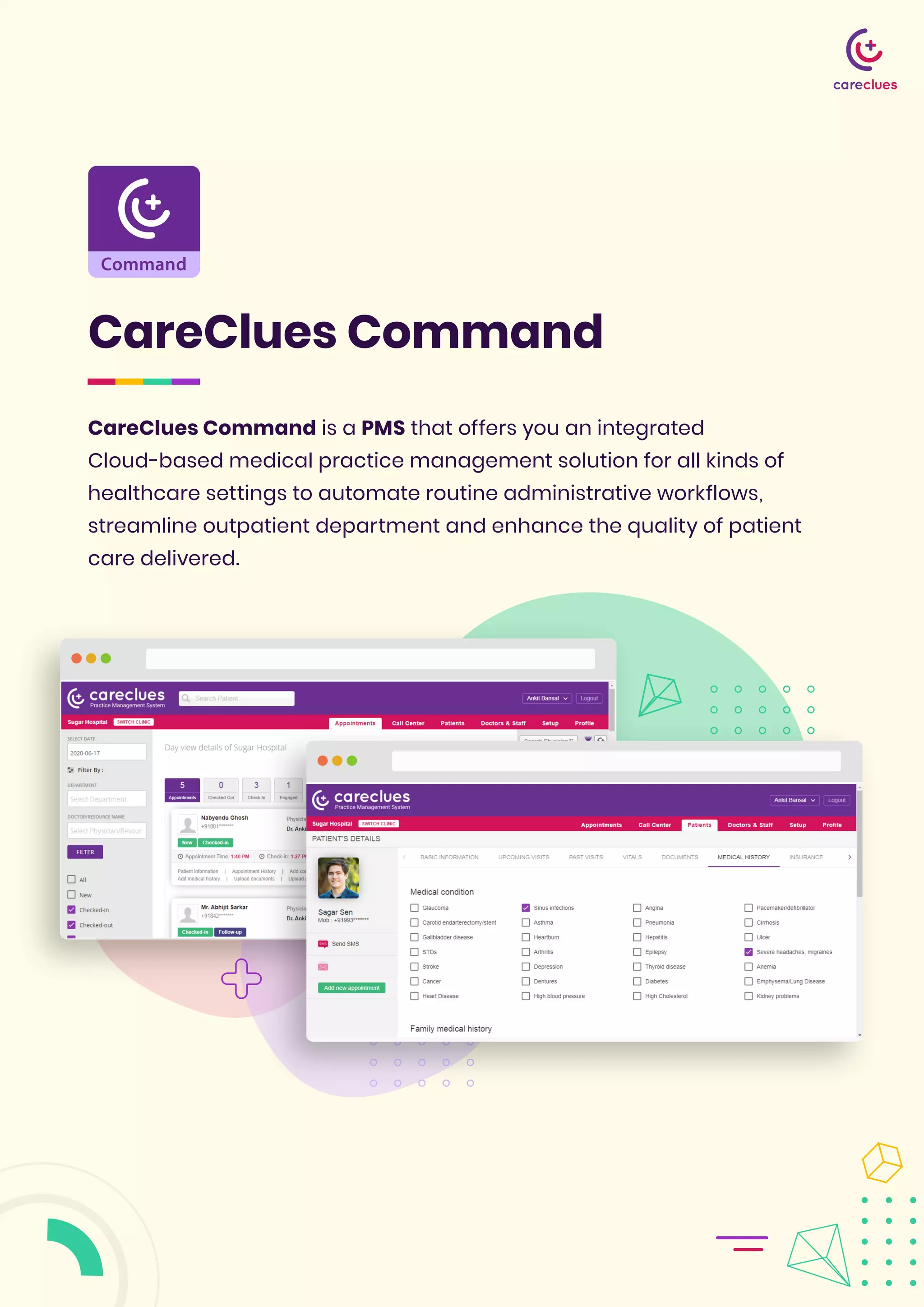 CareClues Command (PMS) + Tracker (QMS): Benefits, Features & Pricing | PDF