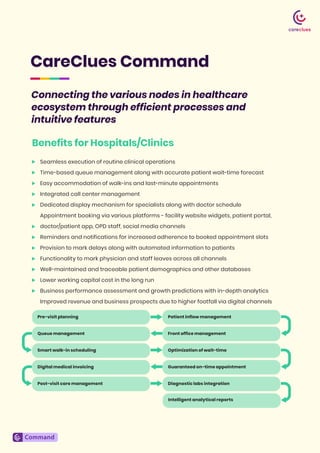 CareClues Command (PMS) + Tracker (QMS): Benefits, Features & Pricing | PDF