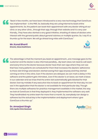 CareClues Command (PMS) + Tracker (QMS): Benefits, Features & Pricing | PDF