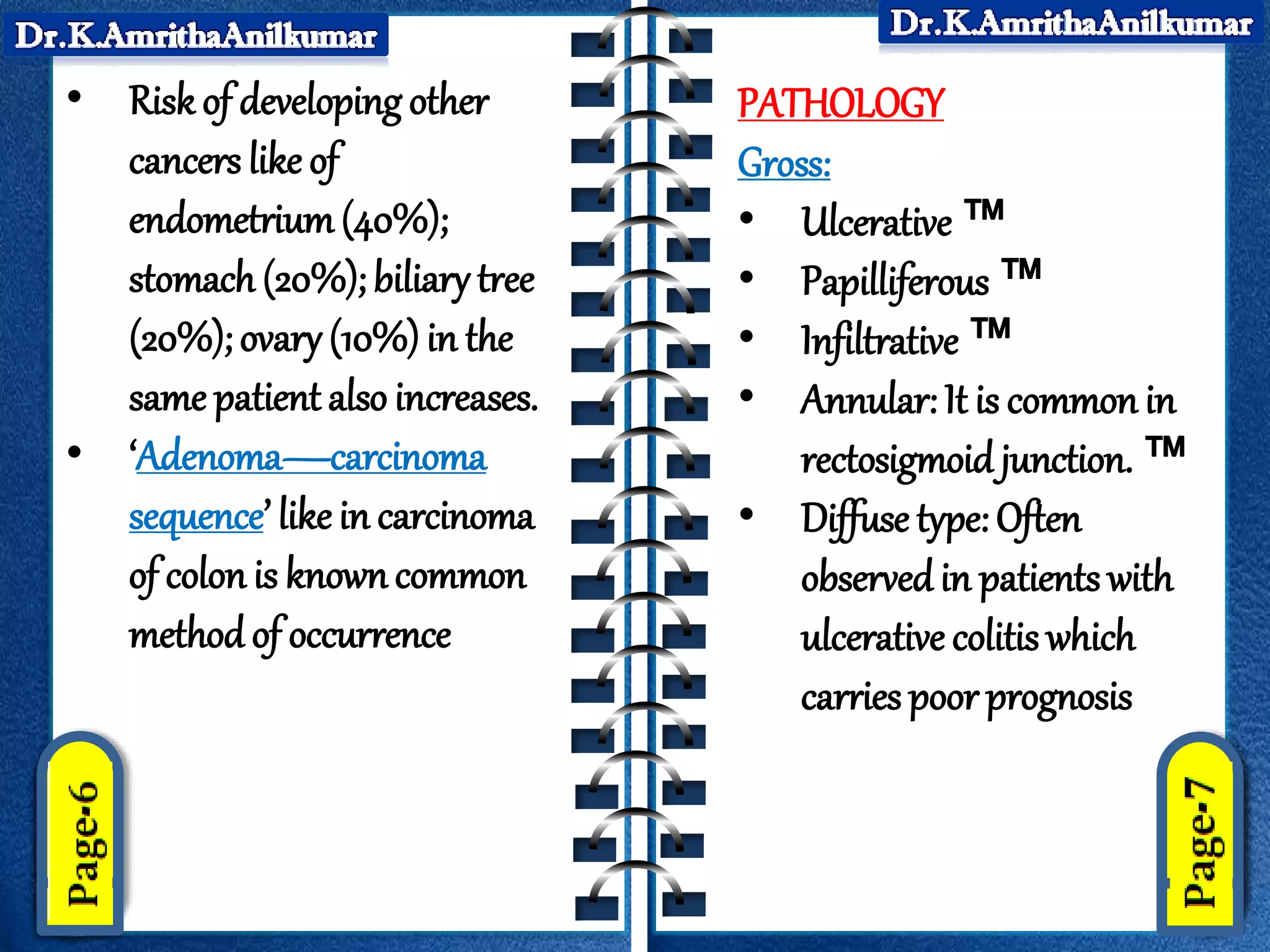 Carcinoma Rectum by Dr.K.AmrithaAnilkumar | PPTX