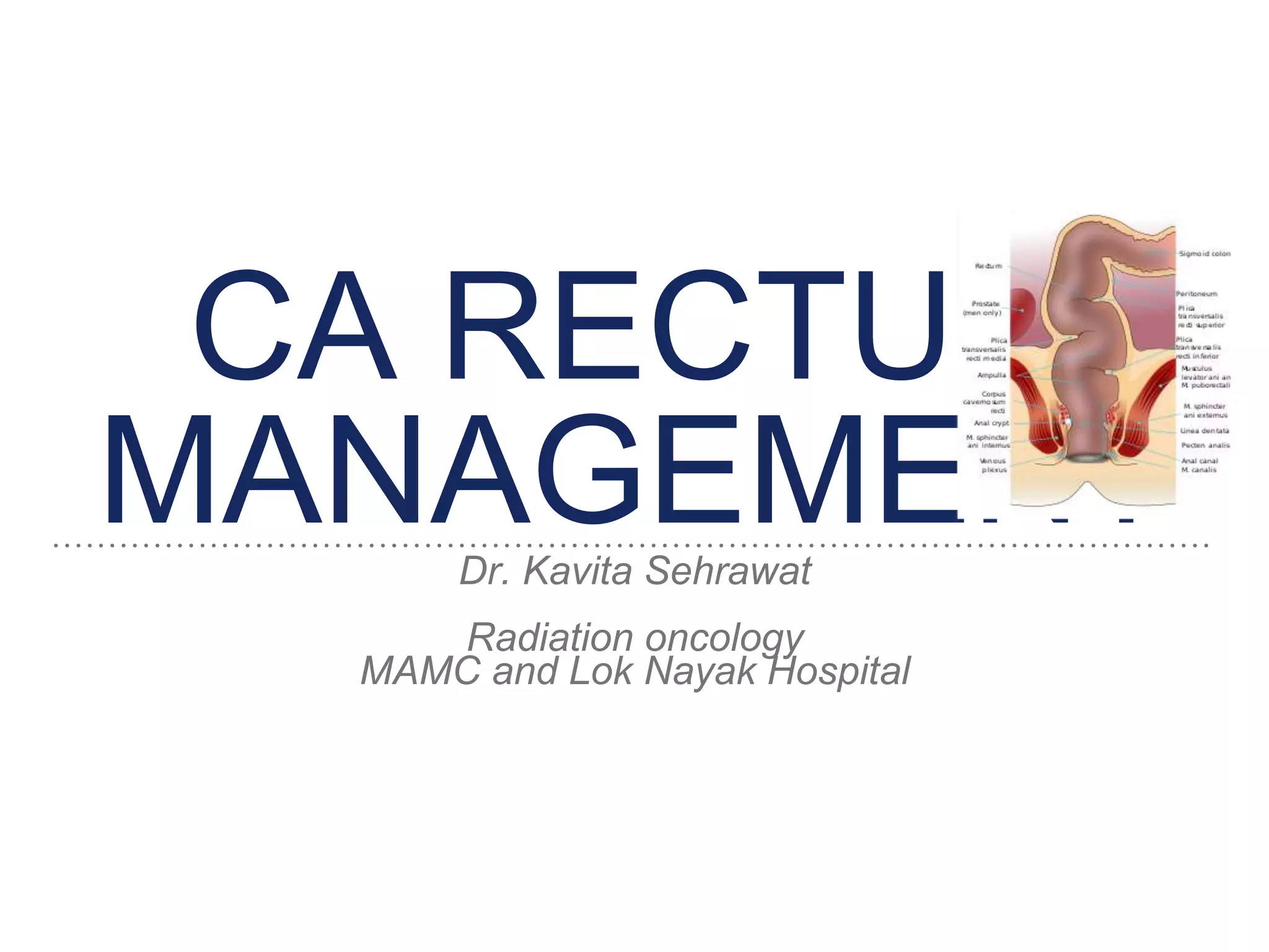 Ca rectum Management seminar 2019 | PPTX