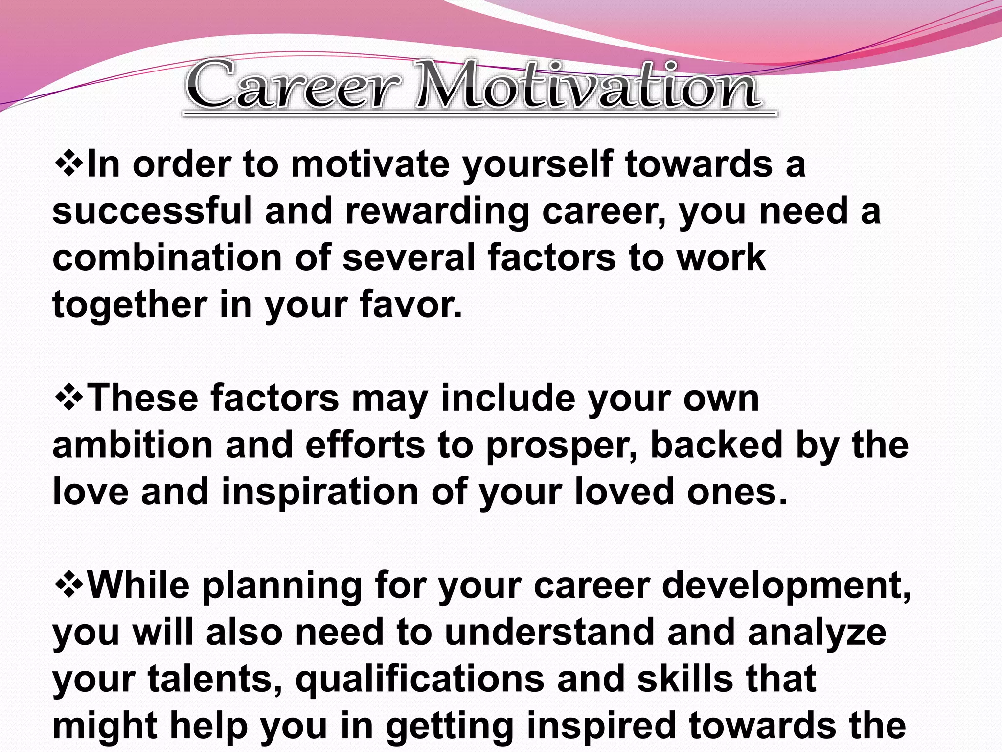 Career Motivation | PPTX