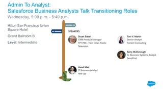 Career Sessions for Salesforce Admins at Dreamforce 2016 | PPT