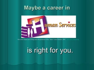 Career Cluster Human Services