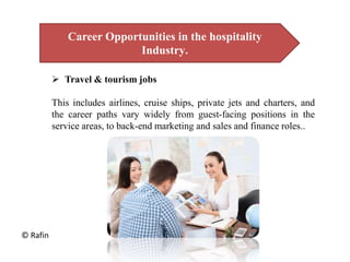 Career opportunities in the hospitality industry. | PPTX