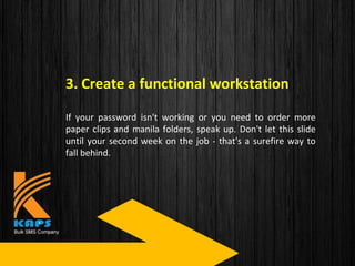 Career - 7 tips for a successful first week on the job | PPT