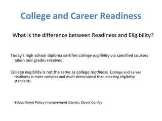 Career and College Readiness | PPT