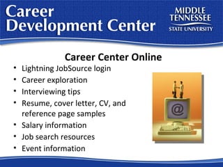 Career Center Overview | PPT
