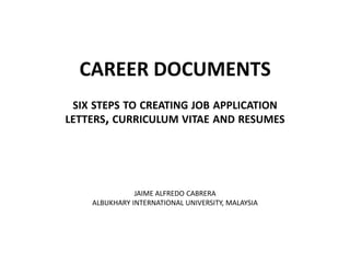 6 Steps to Plan, Write, Format and Edit Career-entry Documents | PPT