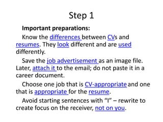6 Steps to Plan, Write, Format and Edit Career-entry Documents | PPT