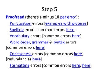 6 Steps to Plan, Write, Format and Edit Career-entry Documents | PPT
