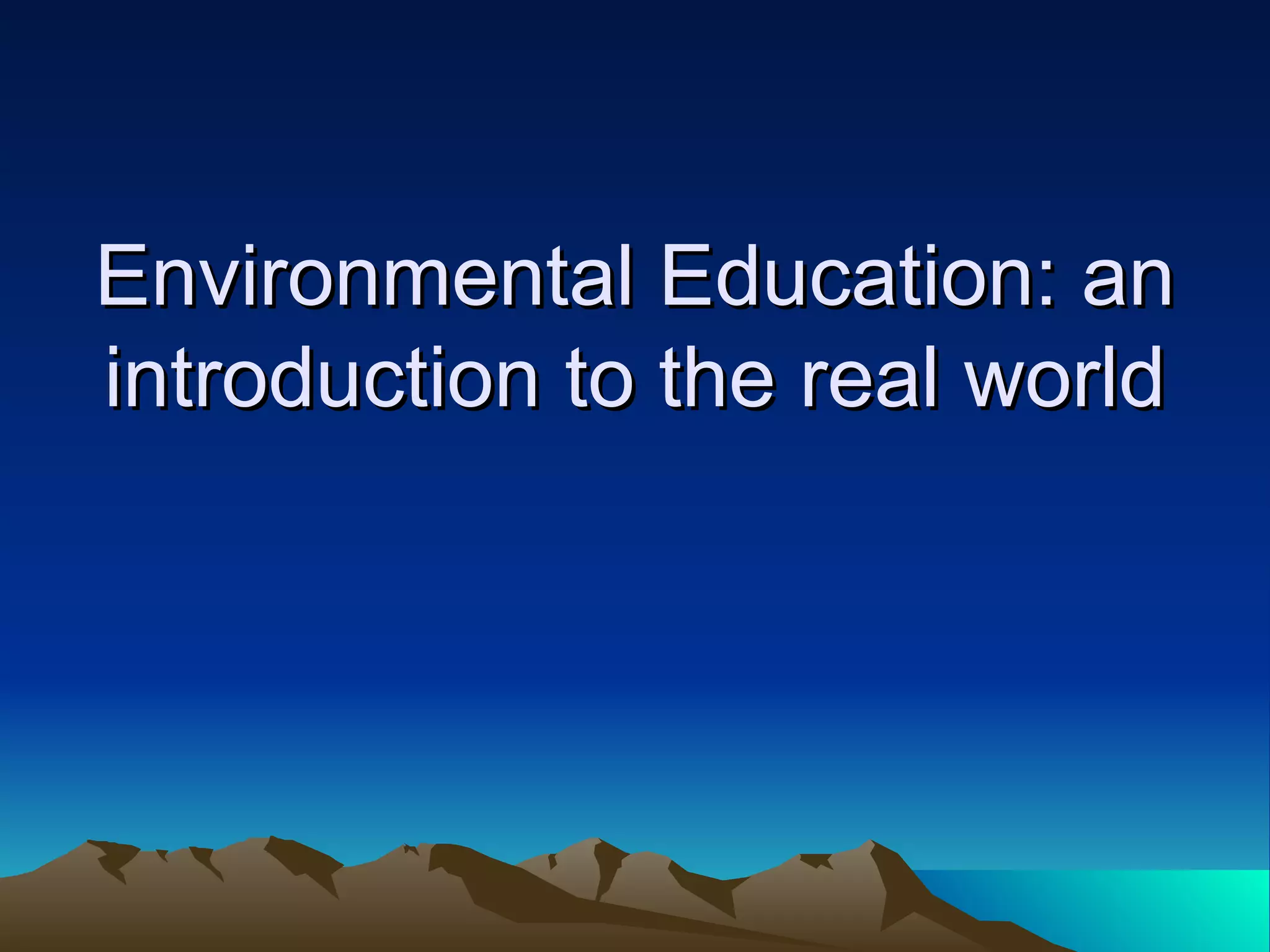 Career Environmental Education | PPT