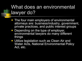 Career Environmental Lawyer | PPT