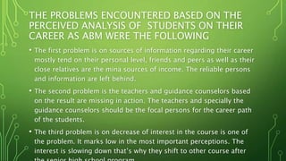 Career Orientation of ABM Students | PPTX