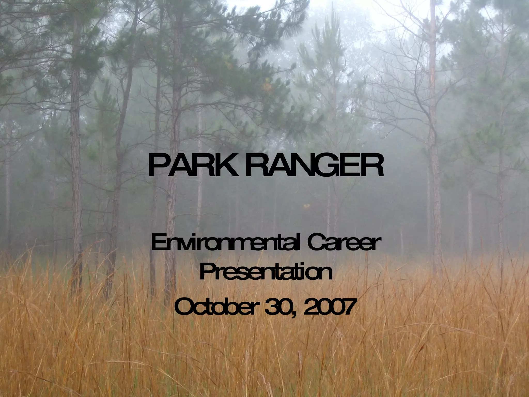 Career Park Ranger | PPT