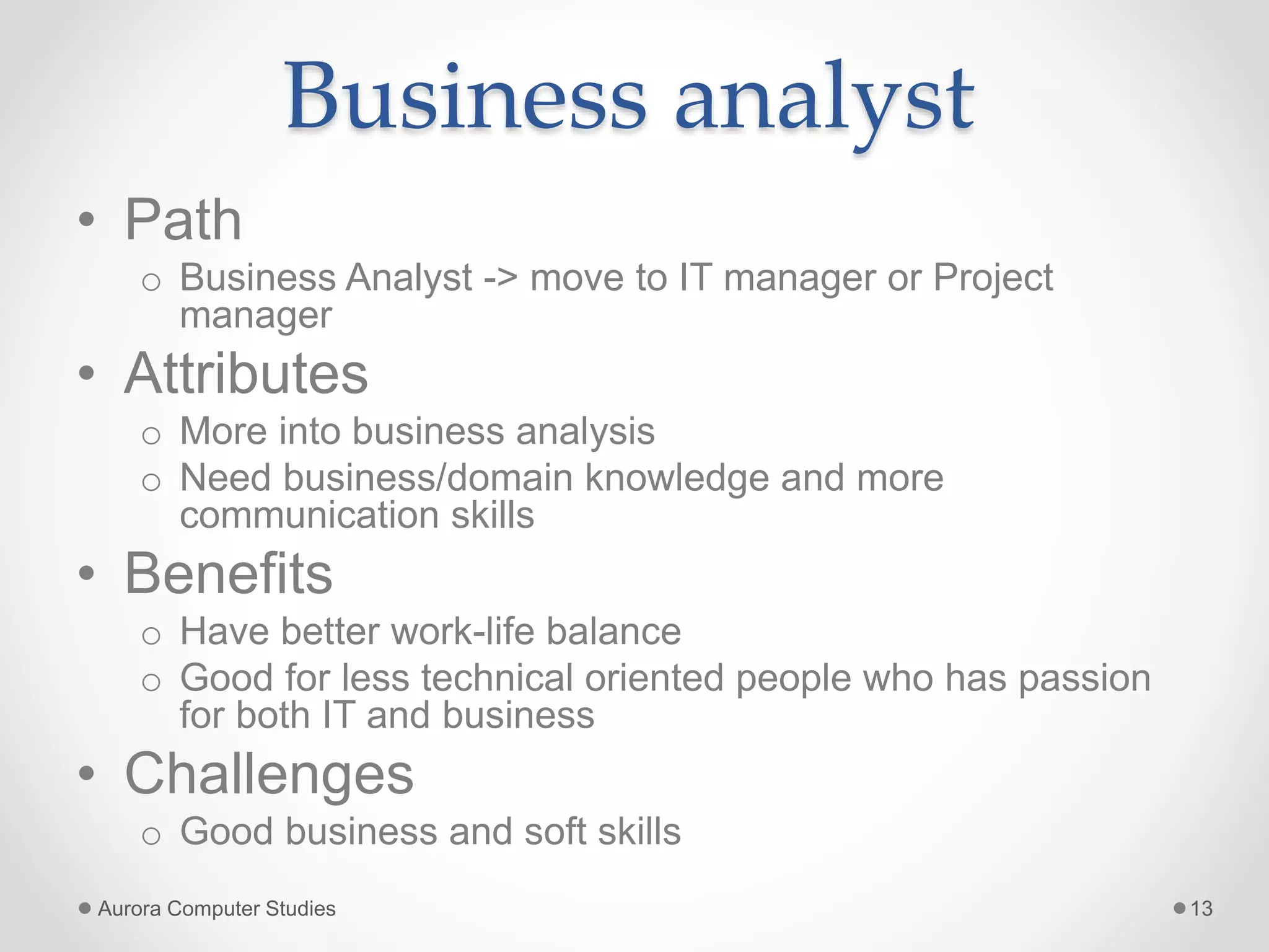Career paths in ICT | PPTX