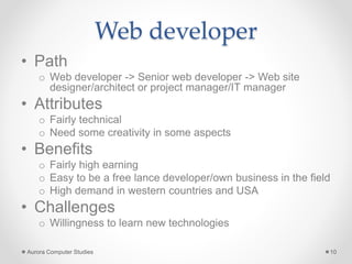 Career paths in ICT | PPTX
