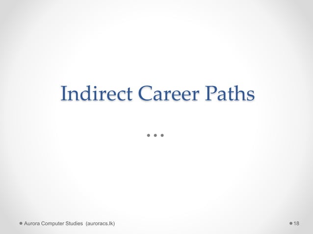 Career paths in ICT | PPTX | IT and Internet Support | Internet