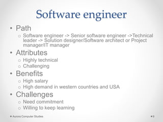 Career paths in ICT | PPTX