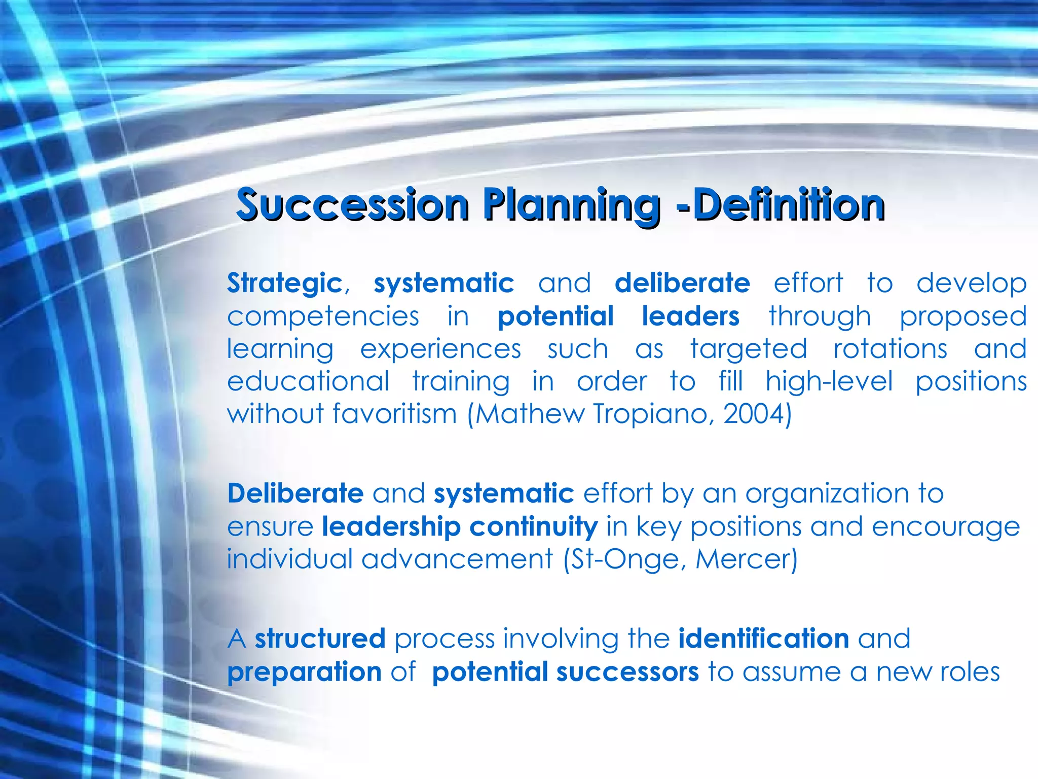 Career Development & Succession Planning | PPT