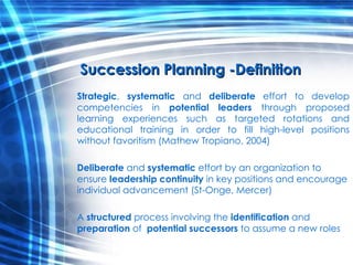 Career Development & Succession Planning | PPT