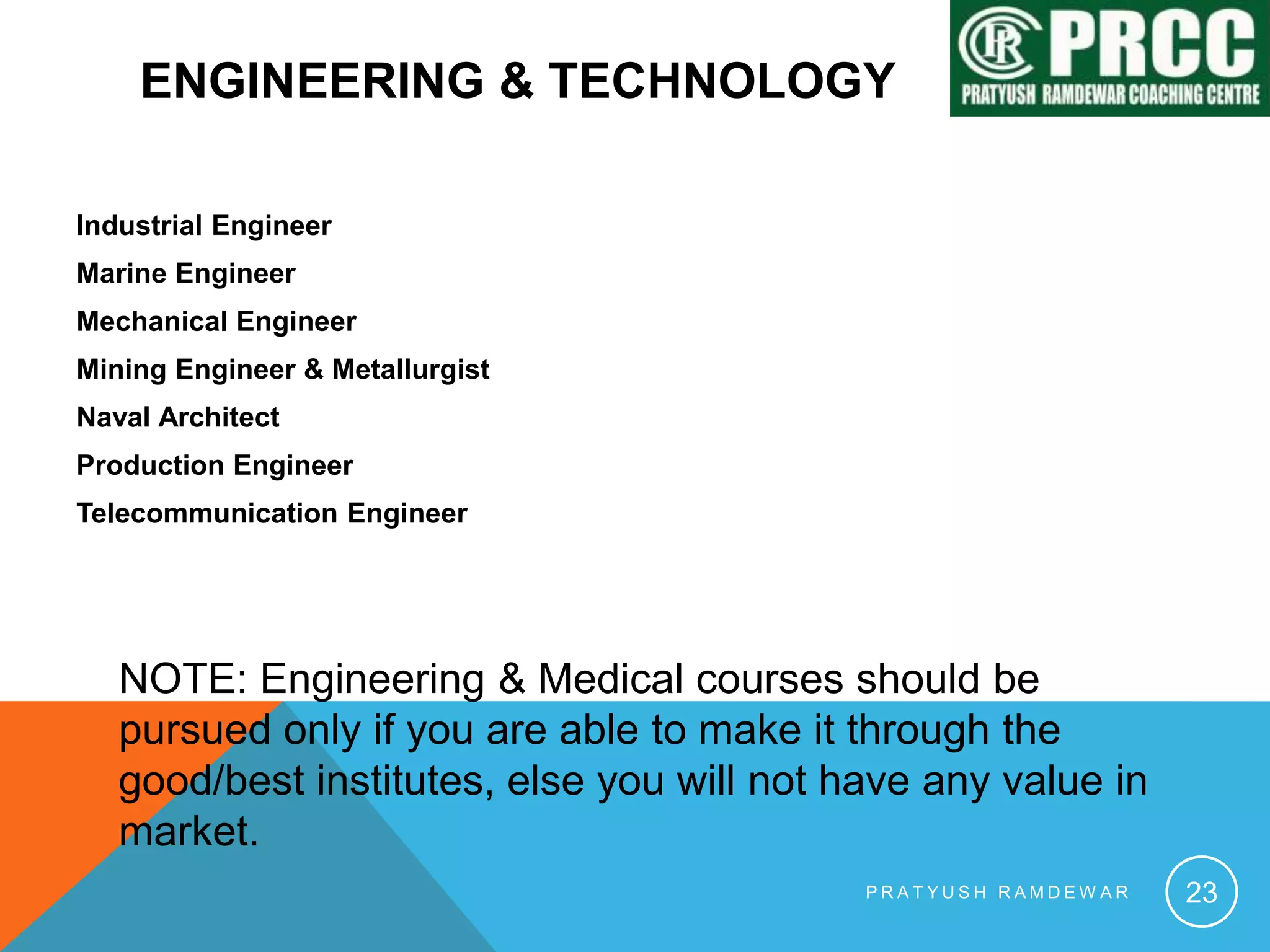 Career stream after 10th in India | PPTX