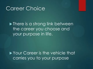 Career and career choices | PPTX