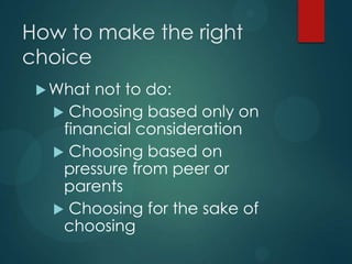 Career and career choices | PPTX