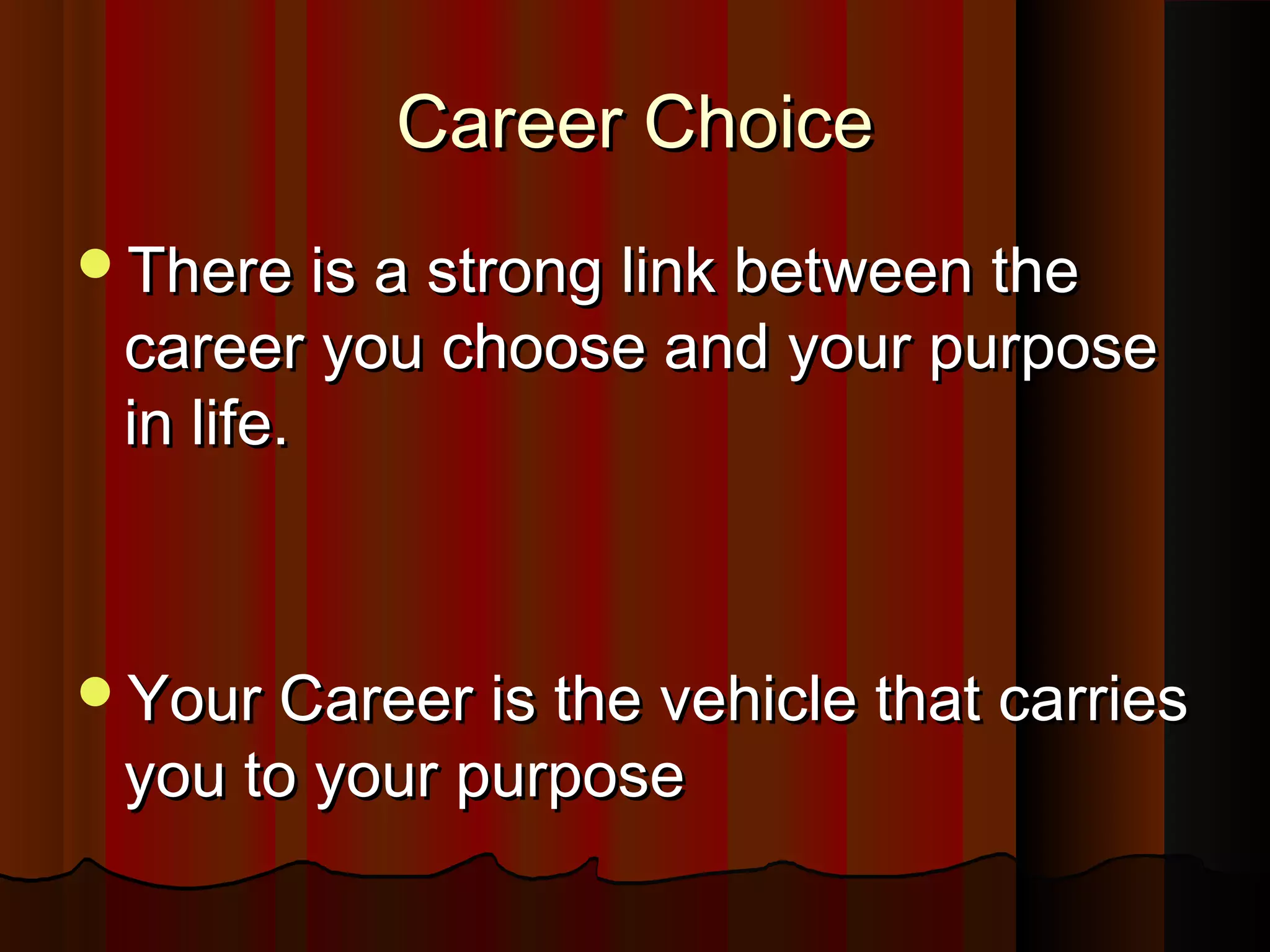 Career and career choices | PPT