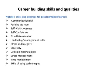 Career and career development | PPTX