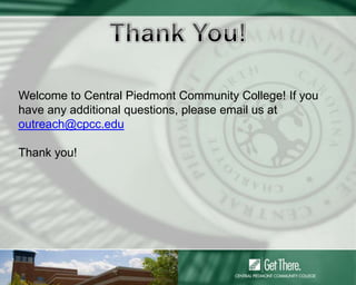 CPCC Career and College Promise orientation | PPTX | College Planning ...