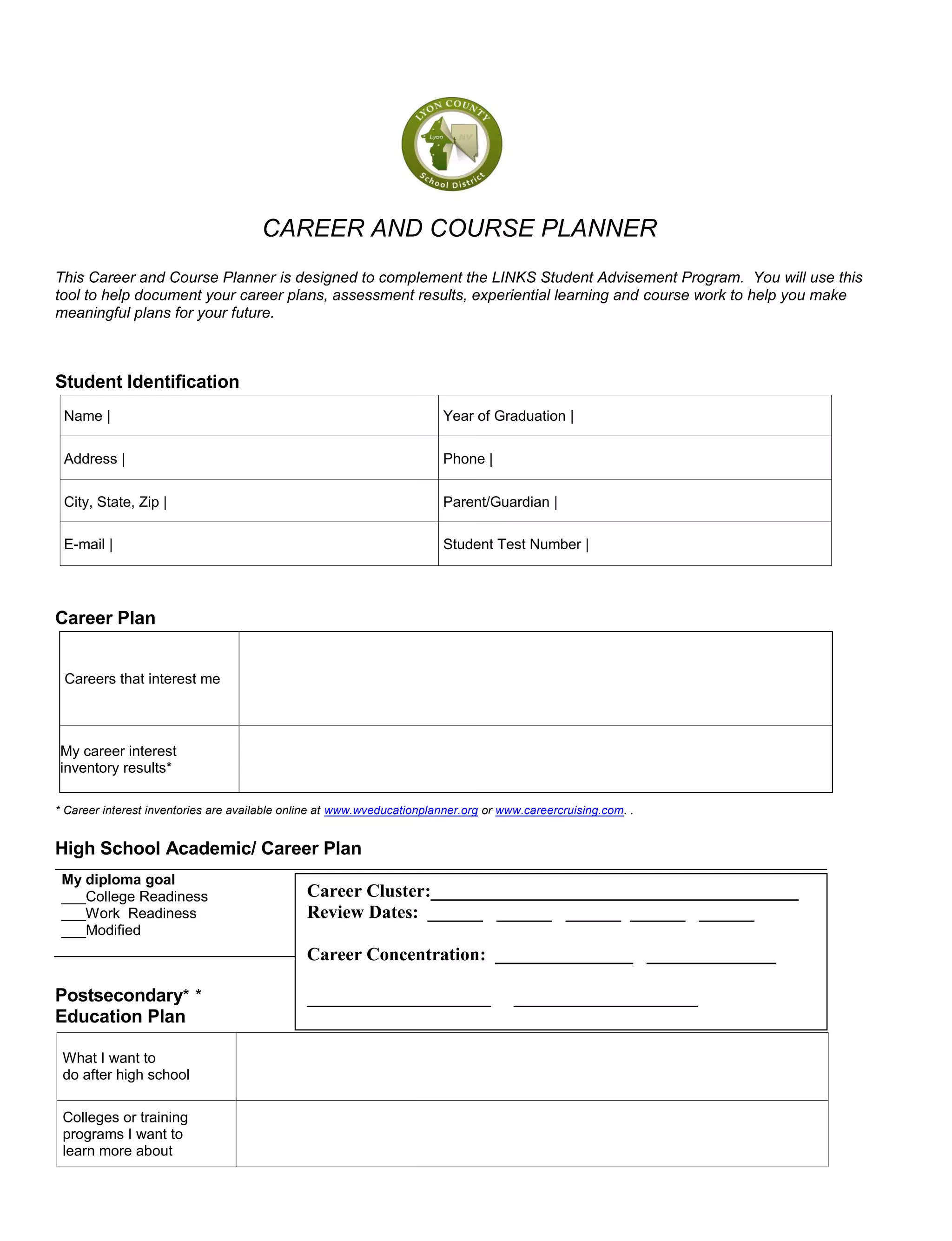 Career and course planner | PDF