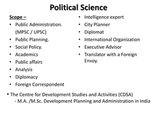 Career and courses options in humanities | PPTX