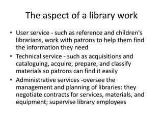 Career As A Librarian Pp | PPTX