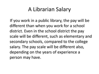 Career As A Librarian Pp | PPTX