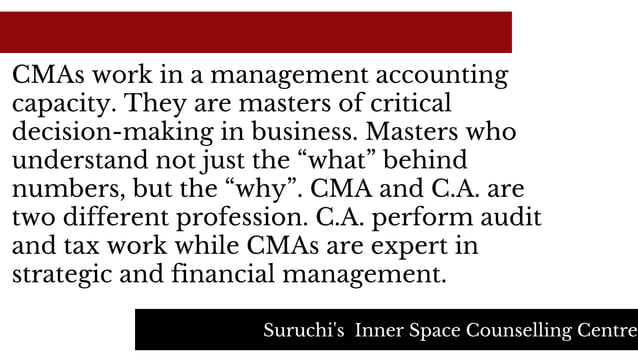Career as Chartered Management Accountant | PPT