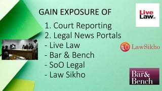 Career As Legal Reporters for Law Students | PPT