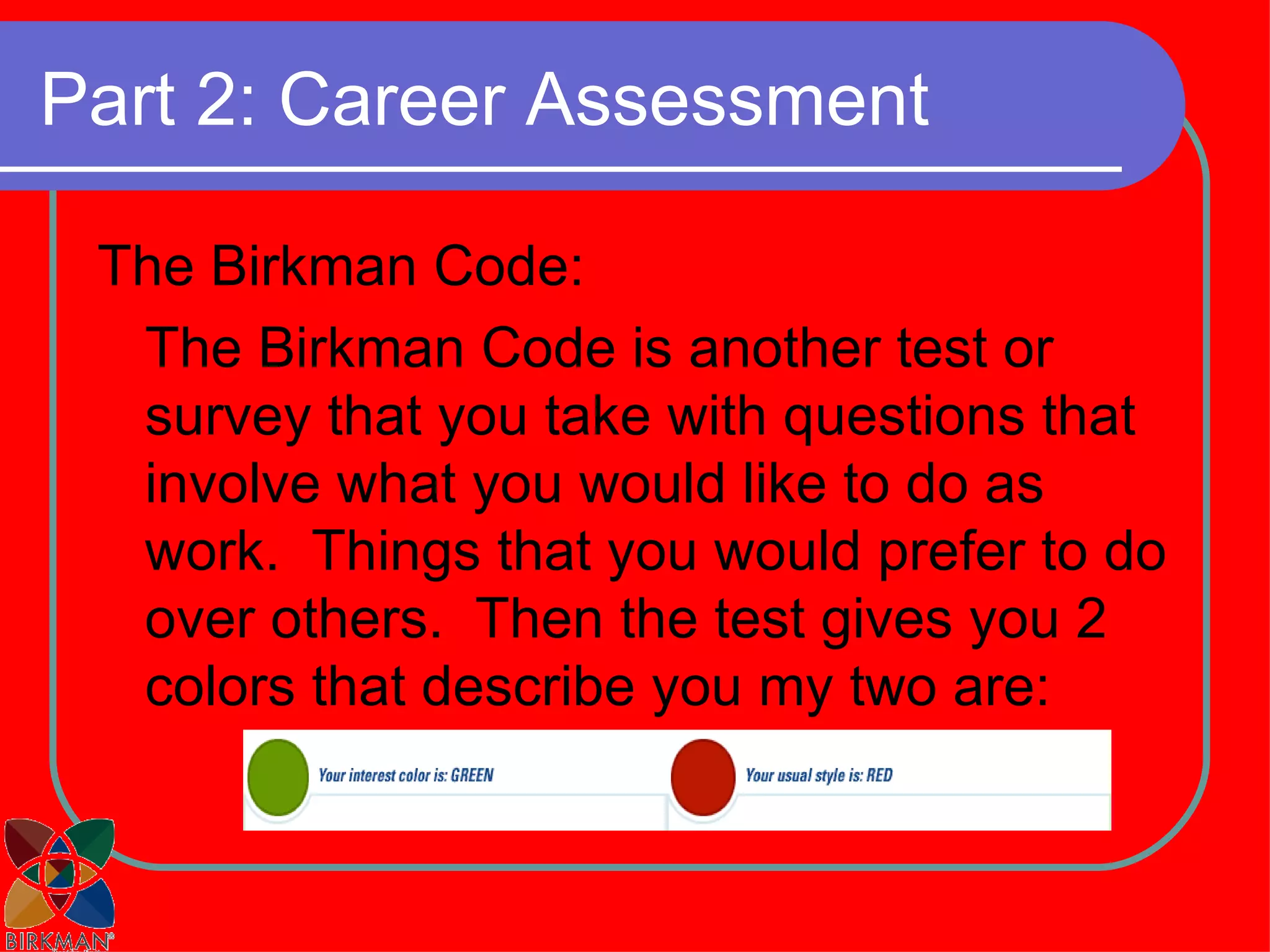 Career Assessment Project | PPT