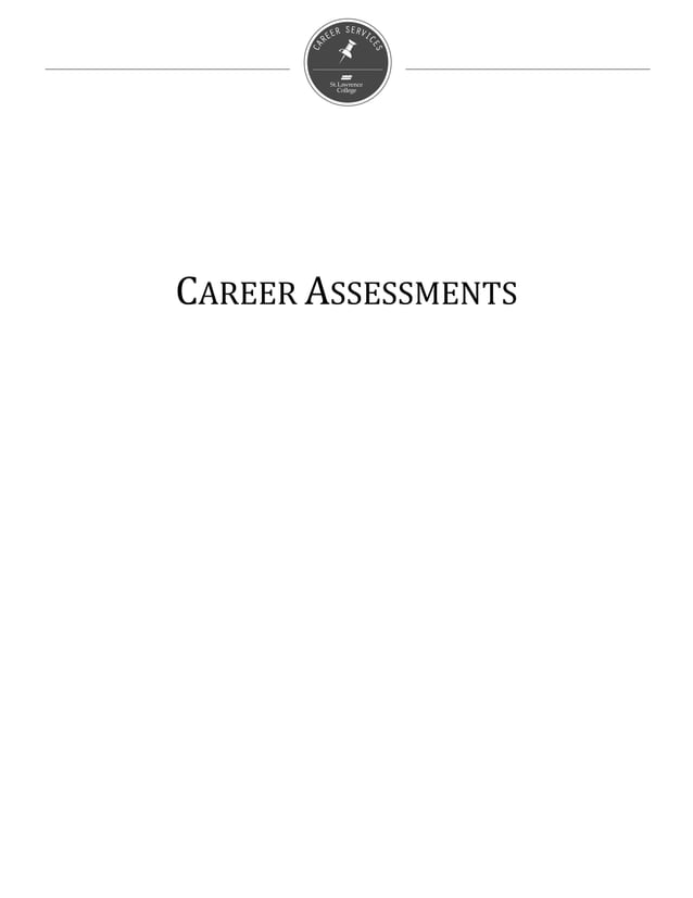 Complete Your Own Career Assessment. | PDF | Resume Writing and Advice ...