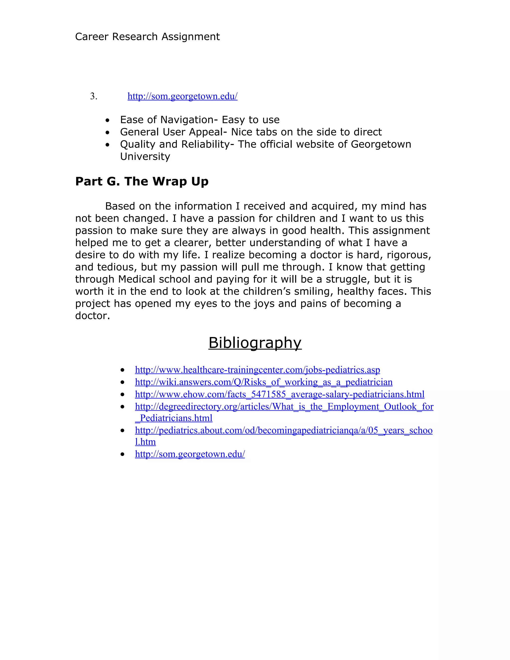 Career assignment | DOC