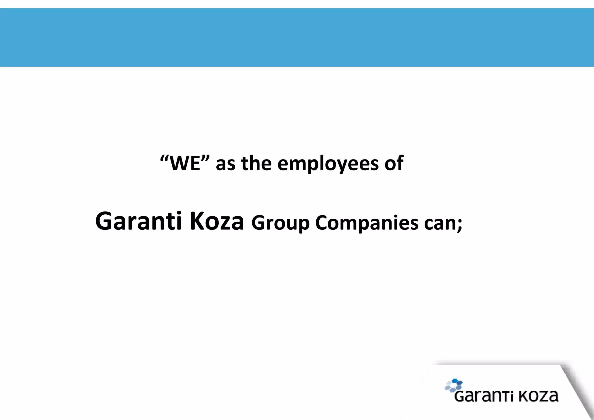 Career at Garanti Koza | PPT
