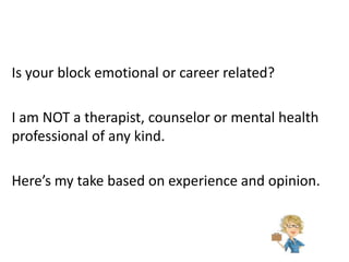 Career blocks | PPTX | Mental Health | Diseases and Conditions