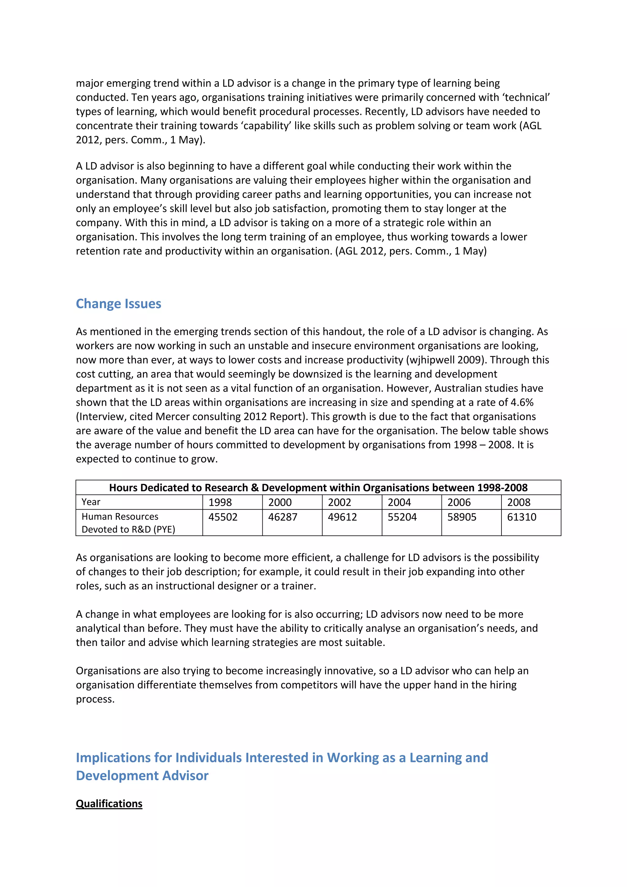 Career briefing | DOCX