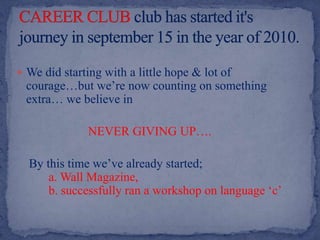 Career club | PPTX