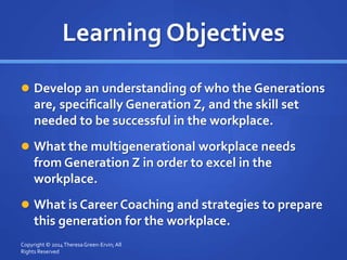 Career Coaching and the Multi Generational Workforce | PPT