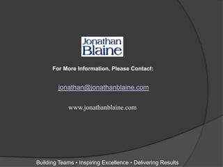 Career Communication For Jonathan Blaine | PPT