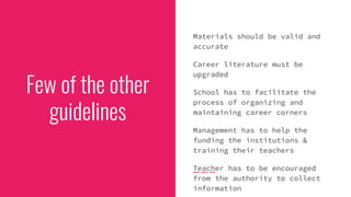 Career corner in schools how to develop and maintain career corner at ...