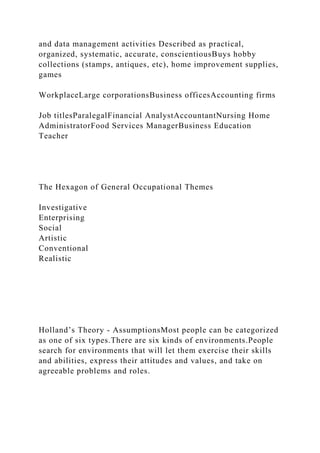 Career Counseling A Holistic ApproachTheories of.docx