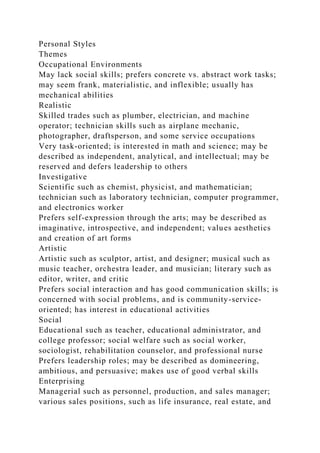 Career Counseling A Holistic ApproachTheories of.docx